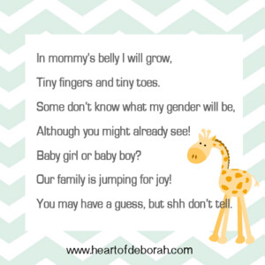 Adorable Baby Gender Reveal Riddle!! Use for Gender Reveal Announcement