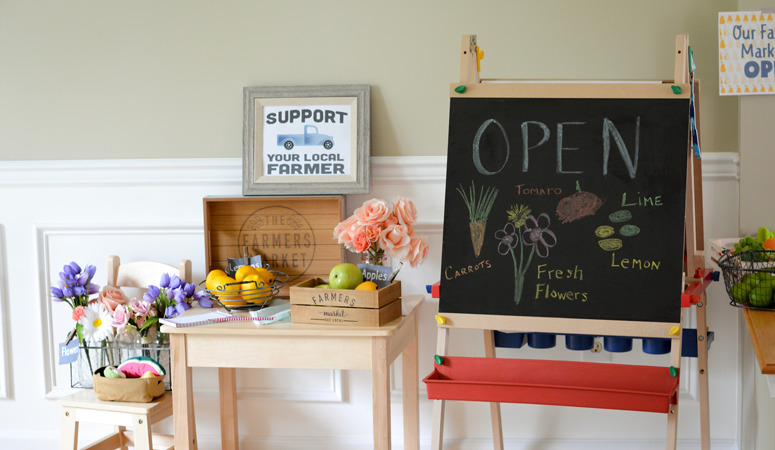 EASY Kids Play Center: Farmers Market Dramatic Play