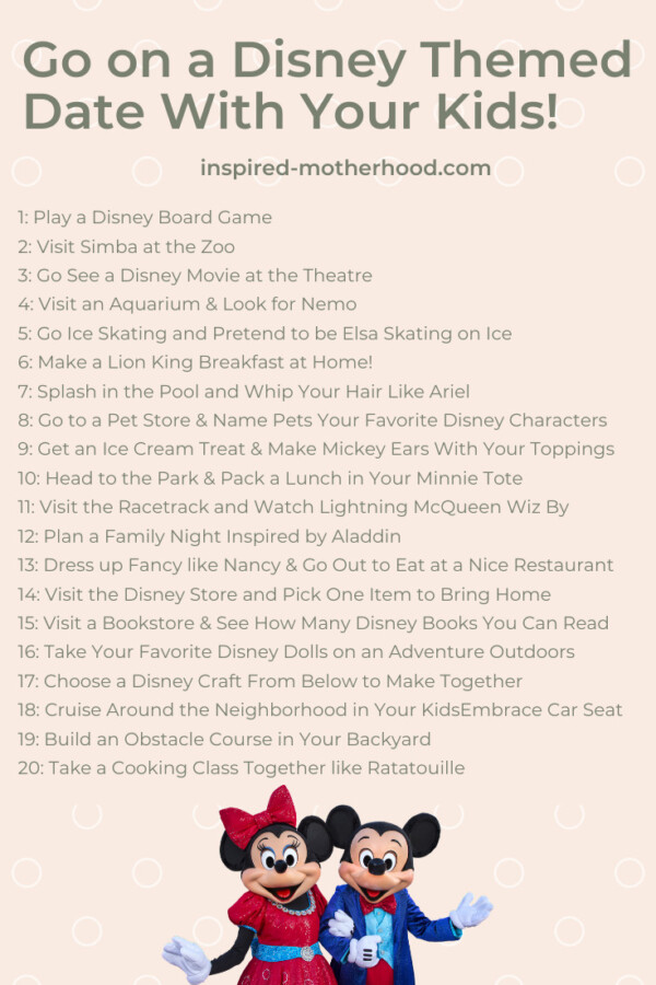 The ULTIMATE List of Kid Date Ideas Inspired by Disney