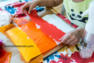 ADORABLE The Lion King Kids Craft: Tissue Paper Watercolor