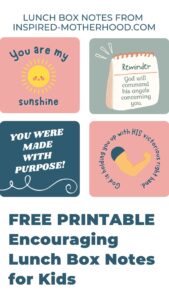 Encouraging Lunch Box Notes for Kids: Faith Based Edition