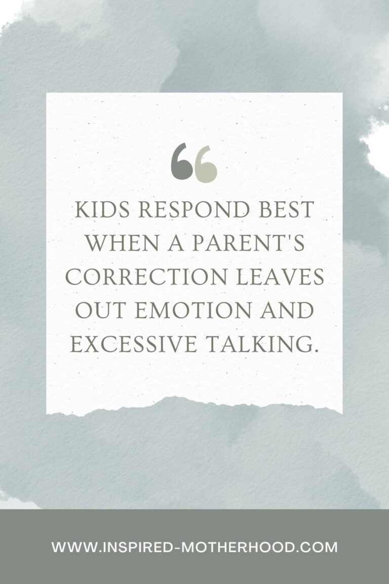Correcting Behavior: Is Less Talking More Effective With Kids?